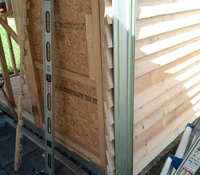 Manufacturing a weatherboard » Instructions with the portable circular saw